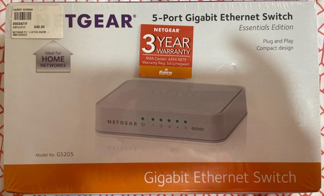 Brand new Netgear 5-port Ethernet Switch, Computers & Tech, Parts ...