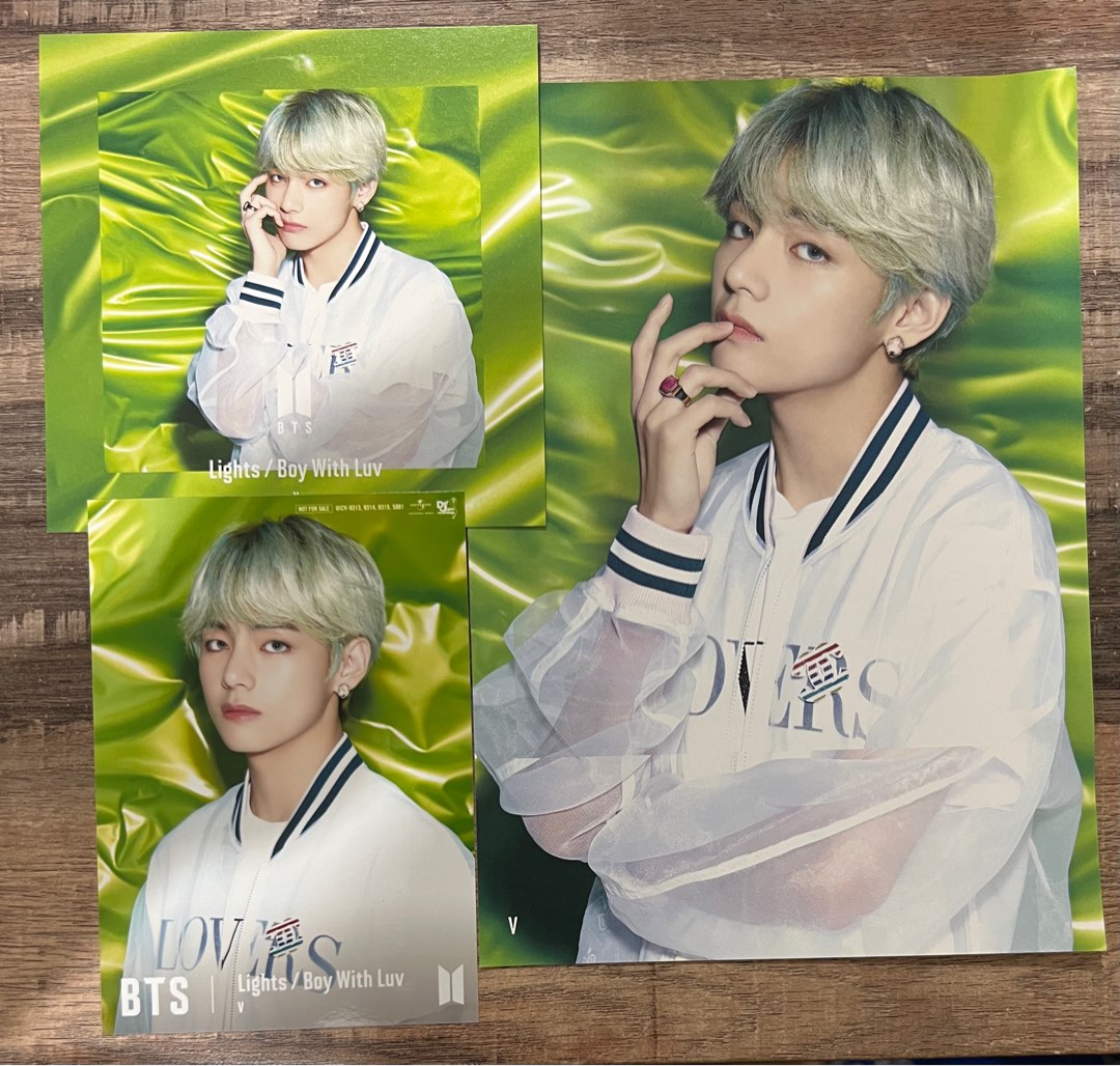 BTS V LIGHT POSTCARD FLYER AND ALBUM JACKET SET, Hobbies & Toys ...