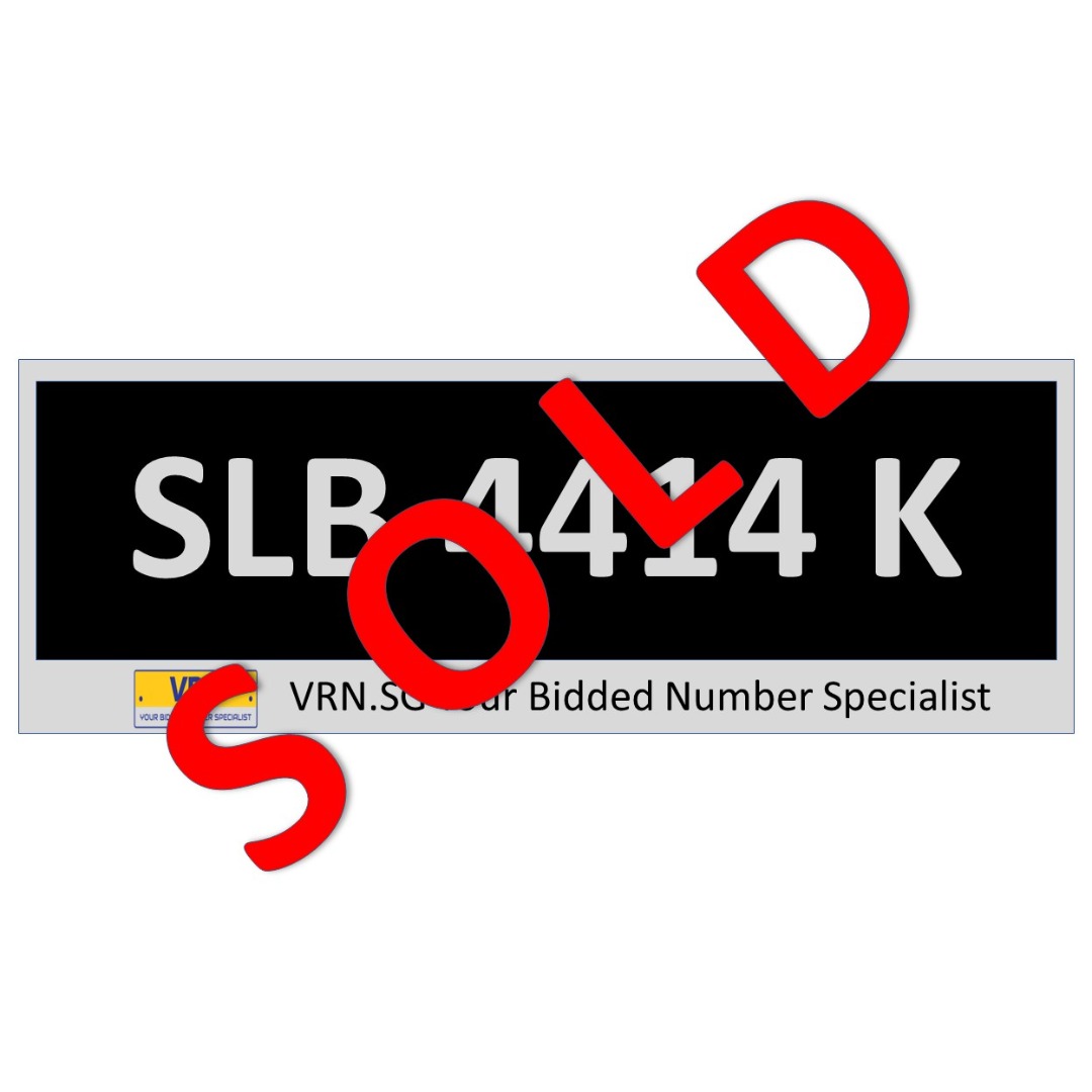 Car Number Plate for Sale: SLB 4414 K (SLB4414K), Car Accessories, Car ...