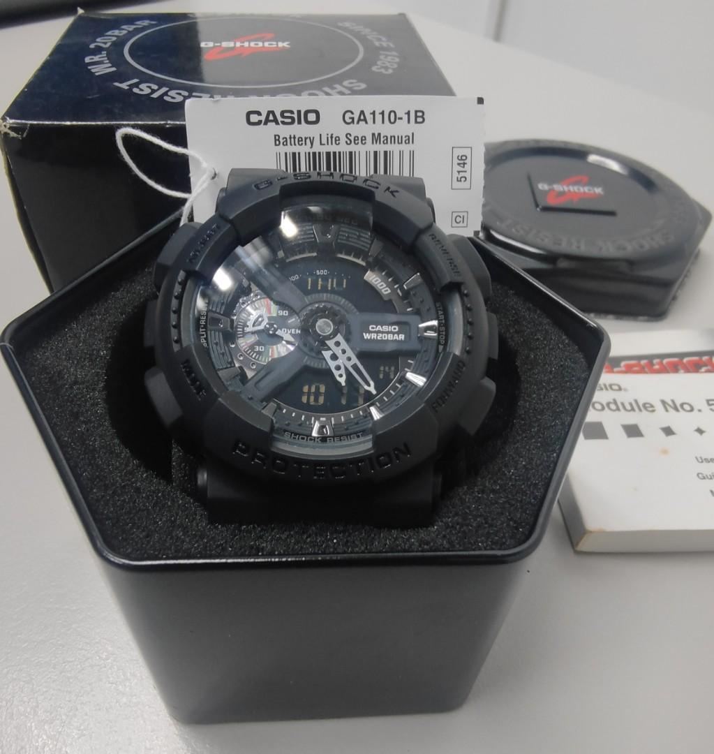 Casio G-Shock GA-110-1B, Men's Fashion, Watches & Accessories, Watches on Carousell