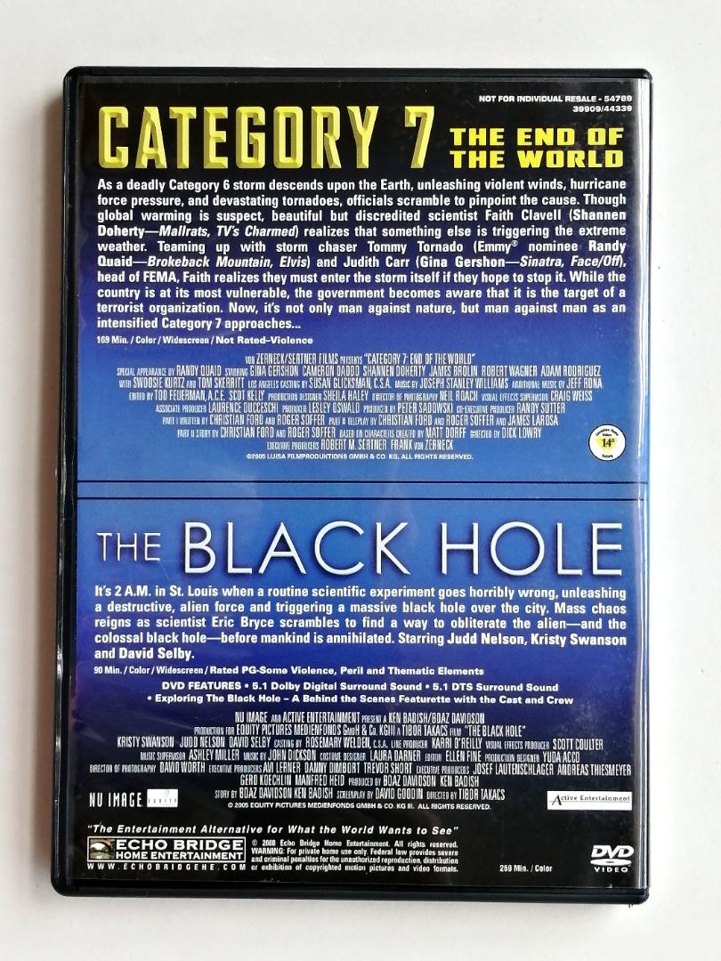 Category 7 & Black Hole. Disaster Movies Pack. (Genuine DVD, Amazon USA ...