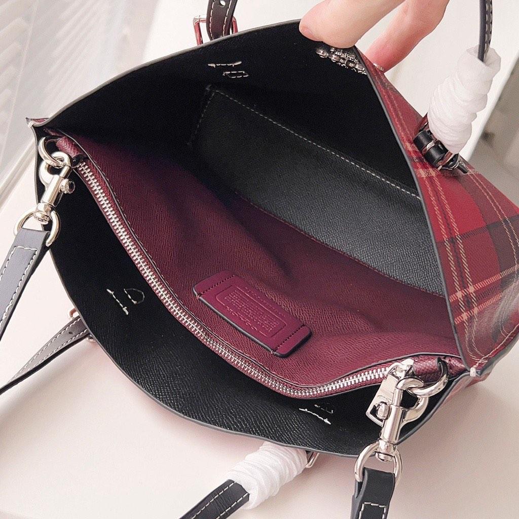 Coach Mollie Checkered Tote Bag, Women's Fashion, Bags & Wallets, Tote ...