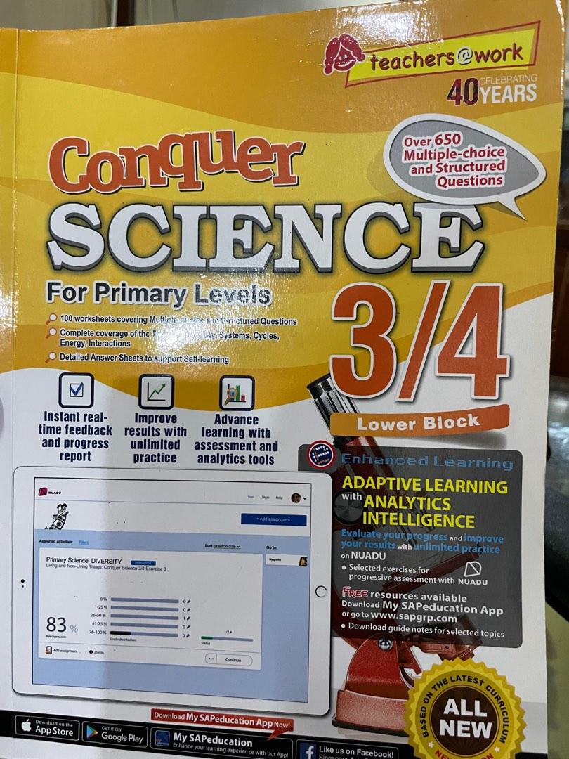Conquer science- 3/4 and learning mathematics p3, Hobbies & Toys, Books ...