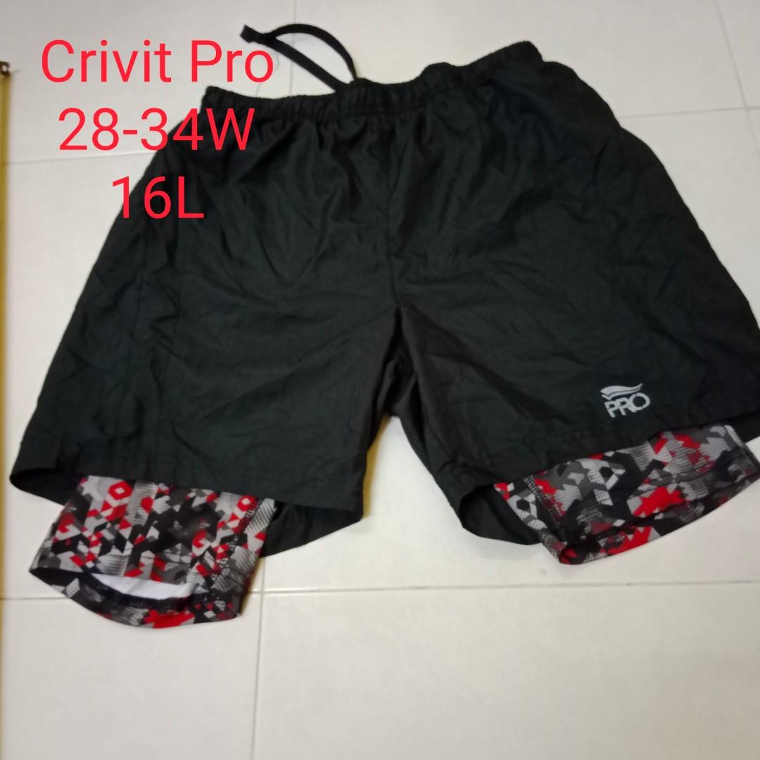 Crivit Pro running short with tight, Men's Fashion, Activewear on Carousell