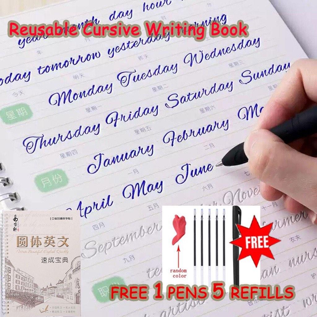 Cursive Writing English Calligraphy Copybook For Adult Children ...