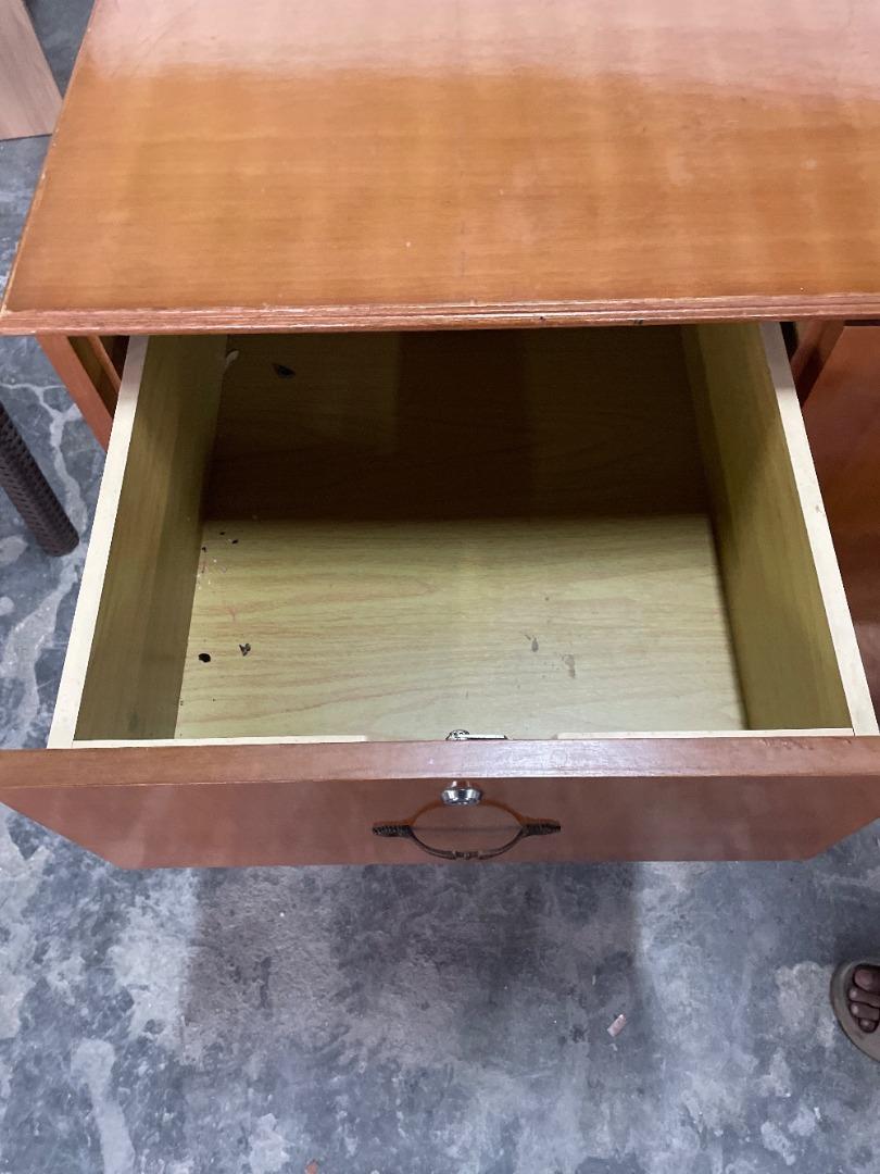 Dark Wooden Low Cabinet with Drawers / Kabinet Rendah Kayu Gelap dengan ...