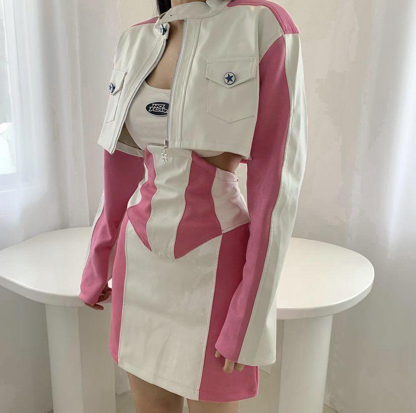 Jacket & Skirt set concert ootd, Women's Fashion, Dresses & Sets, Sets ...