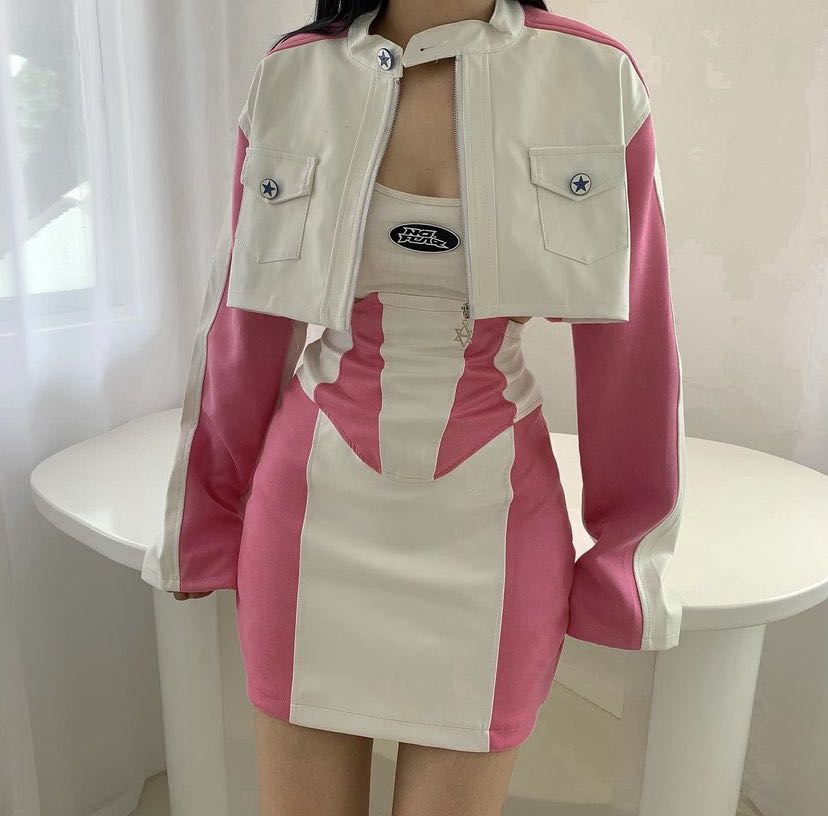 Jacket & Skirt set concert ootd, Women's Fashion, Dresses & Sets, Sets ...