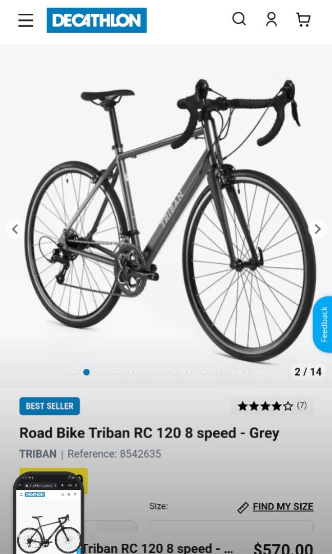 DecathlonRoad Bike Triban RC 120, Sports Equipment, Bicycles & Parts, Bicycles on Carousell