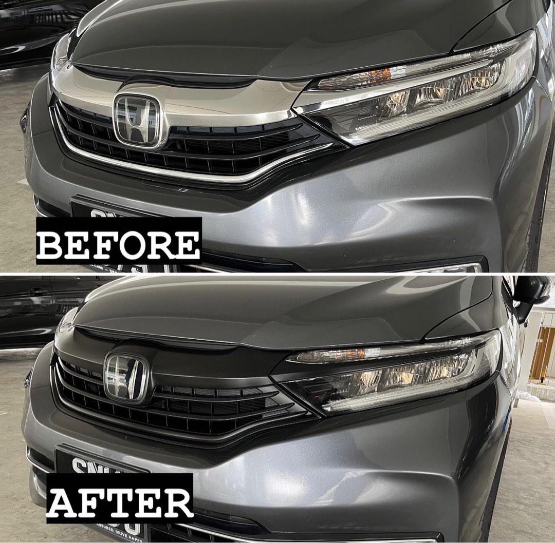 On site mobile Dechrome car with plastidip plastic dip rubber coating ...