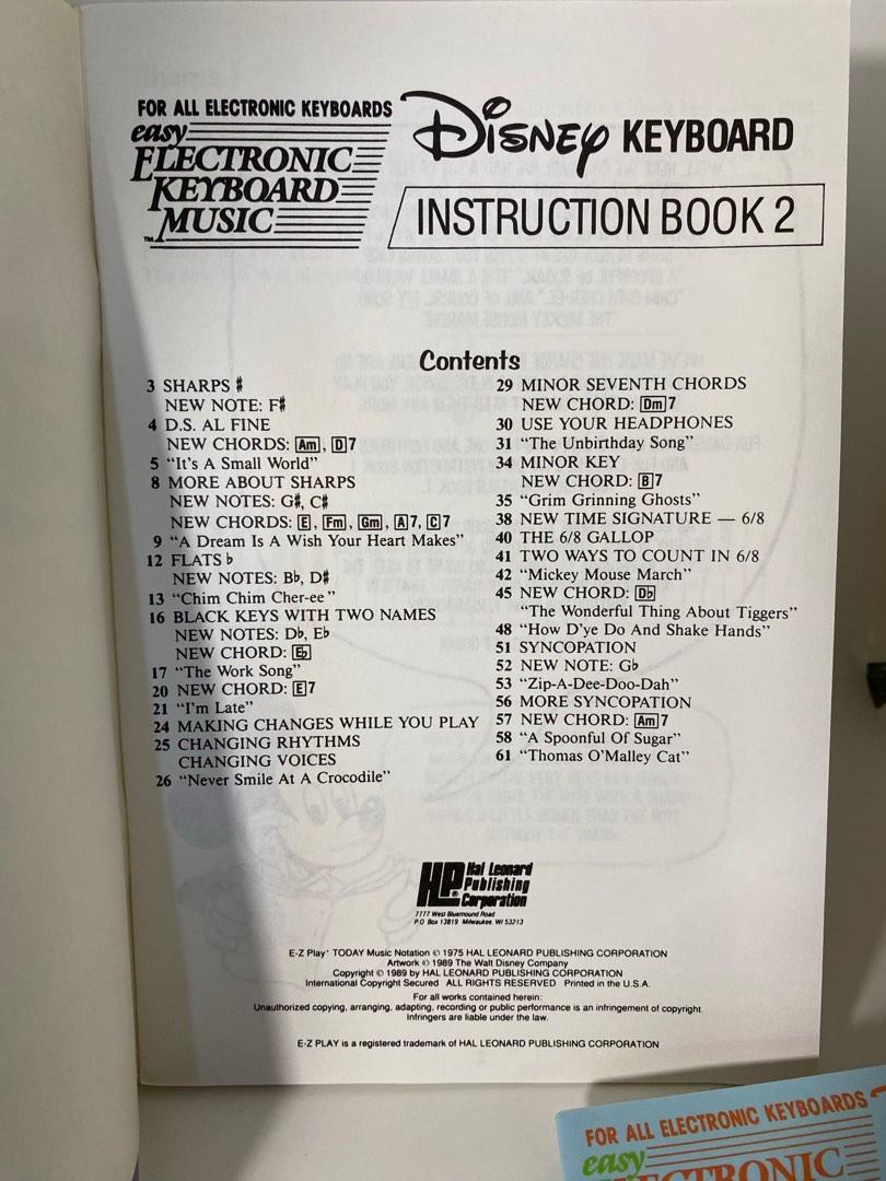 Disney Keyboard Instruction and Fundamentals books set (4 books ...