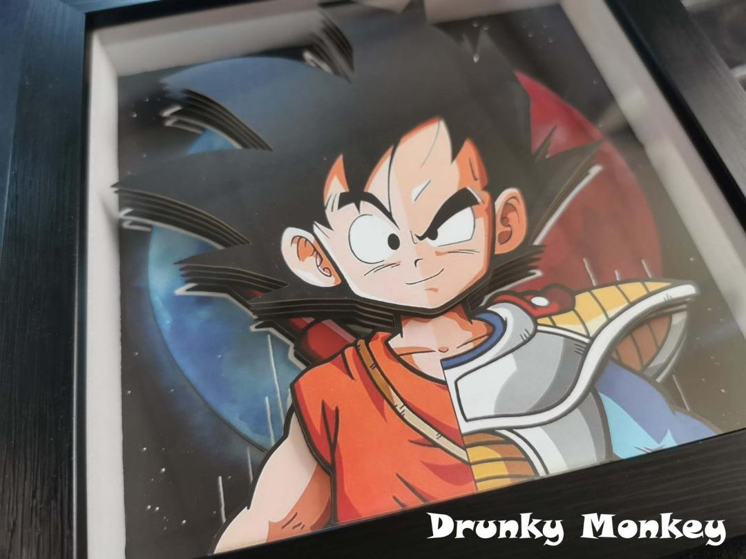 Drunky Monkey - Goku Vegeta Frame, Hobbies & Toys, Toys & Games on ...