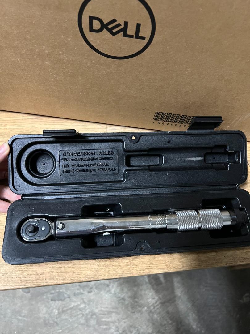 DZT 1/4inch Torque Wrench Adjustable 5-25NM Ratchet Repair Tools Multi ...