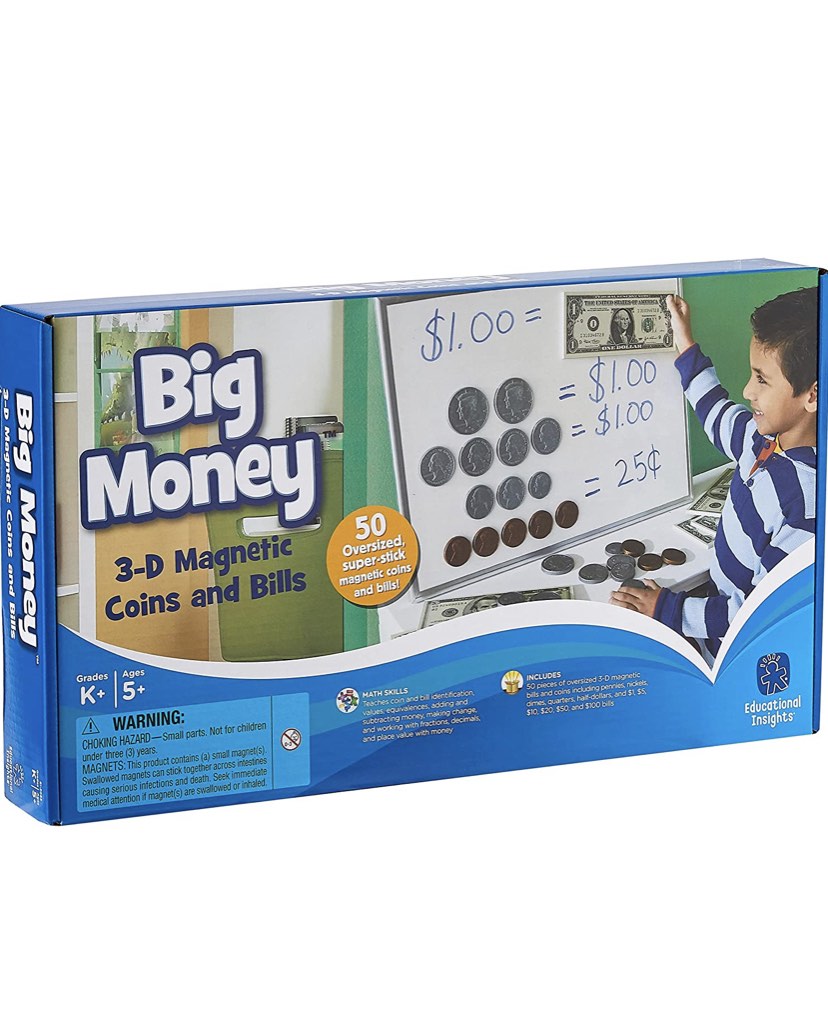 Educational Insights Play Money Coins Magnetic, Hobbies & Toys, Toys ...