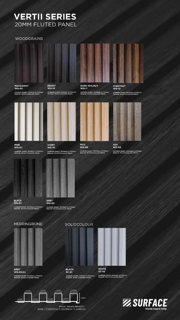 Feature Wall Panel - Fluted Panel, Furniture & Home Living, Home Decor ...