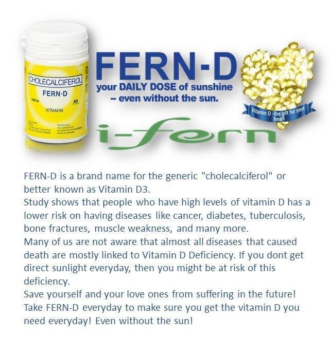 Fern D - Vit D, Health & Nutrition, Health Supplements, Vitamins & Supplements on Carousell