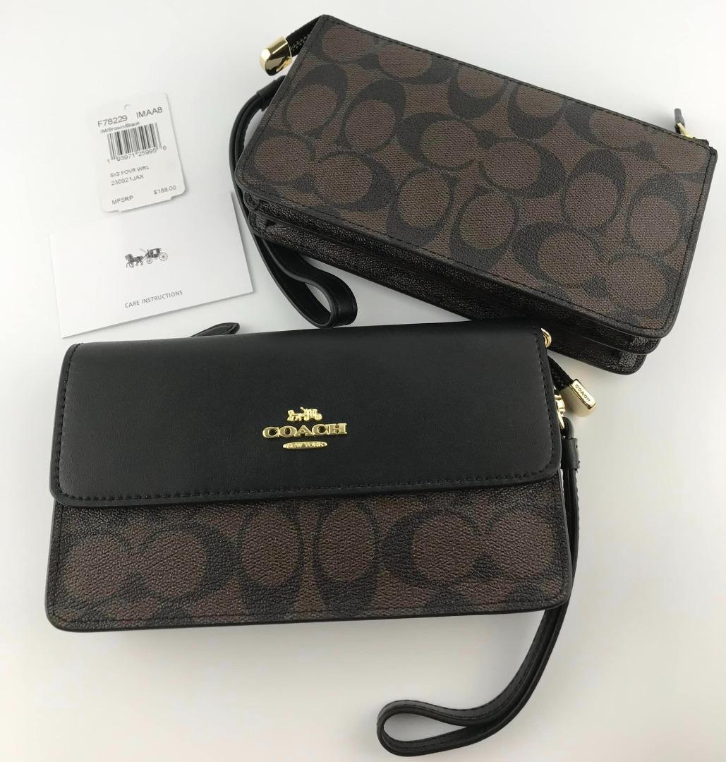 FOLDOVER WRISTLET IN SIGNATURE CANVAS, Women's Fashion, Bags & Wallets ...