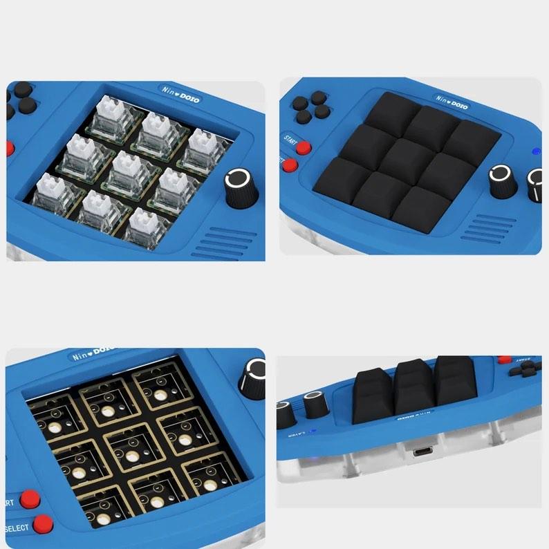GBA Style Programmable Knob Mini Wired Mechanical Keyboard Numeric ...