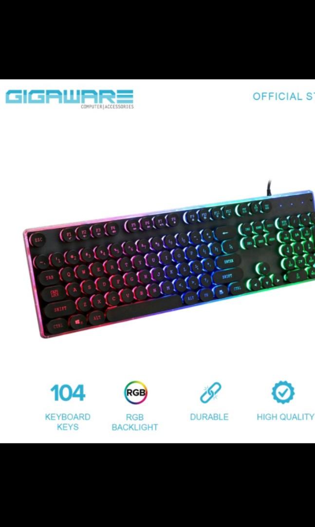 gigaware GX-60 retro punk luminous typewriter style keyboard mechanical, Computers & Tech, Parts ...