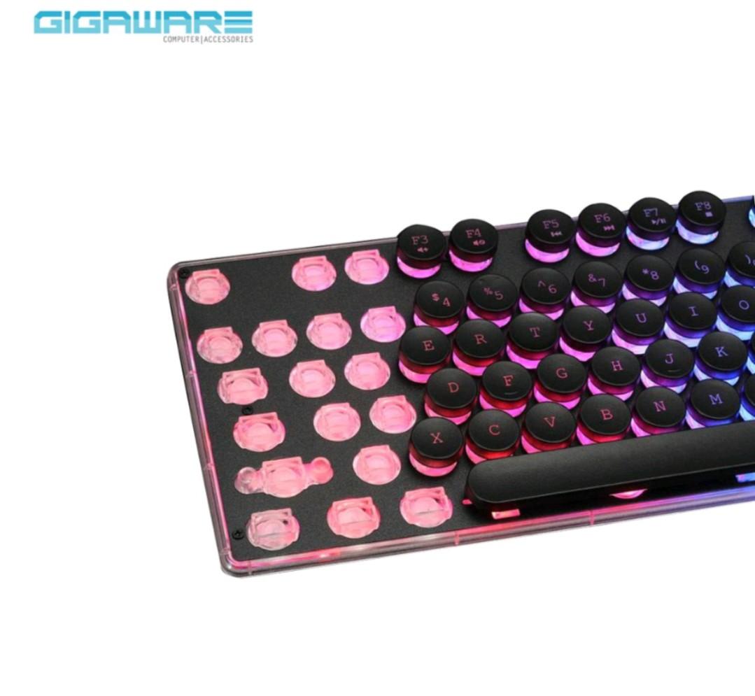 gigaware GX-60 retro punk luminous typewriter style keyboard mechanical, Computers & Tech, Parts ...