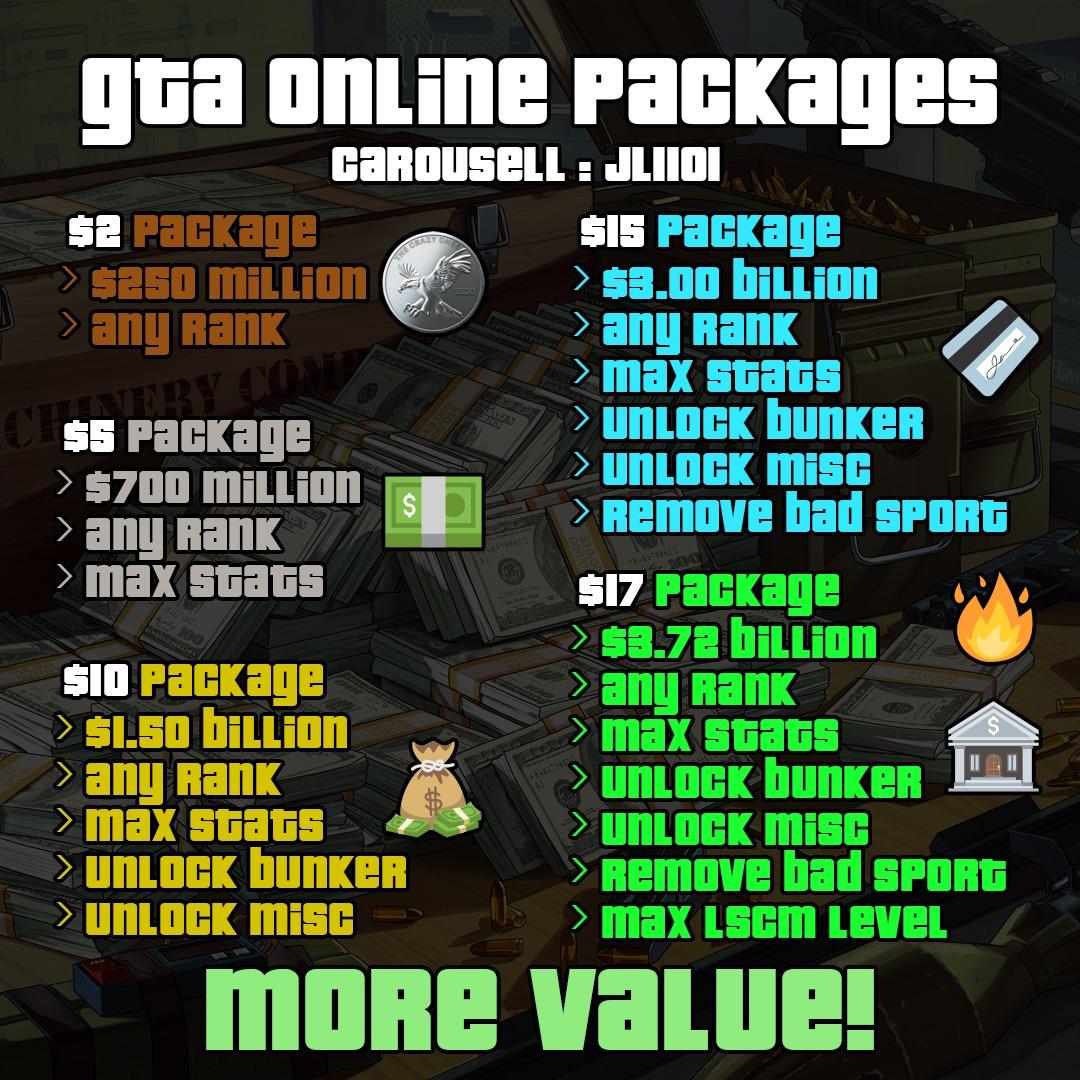 GTA Online Money | Rank | Stats | Misc | Unlock Services | GTA 5, Video ...