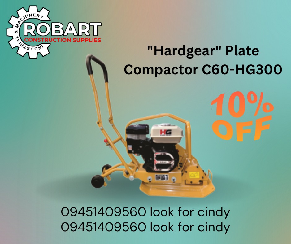 "Hardgear" Plate Compactor C60-HG300, Commercial & Industrial ...