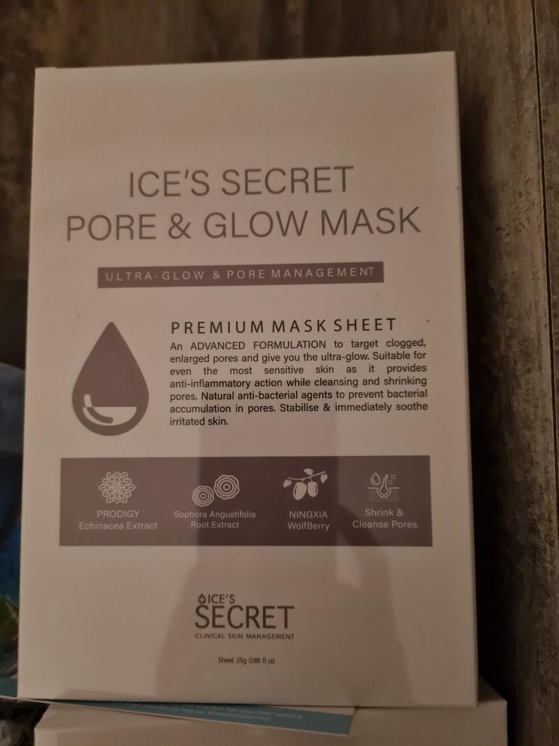 Ice secret pore & glow mask, Beauty & Personal Care, Face, Face Care on ...