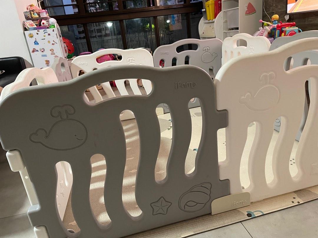 iFam Shell Baby Play Yard (8 panels), Babies & Kids, Baby Nursery ...