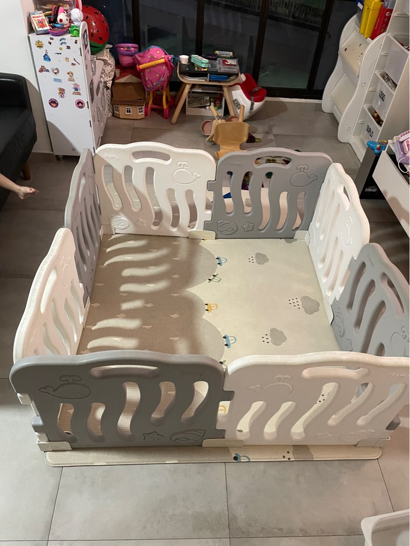 iFam Shell Baby Play Yard (8 panels), Babies & Kids, Baby Nursery ...