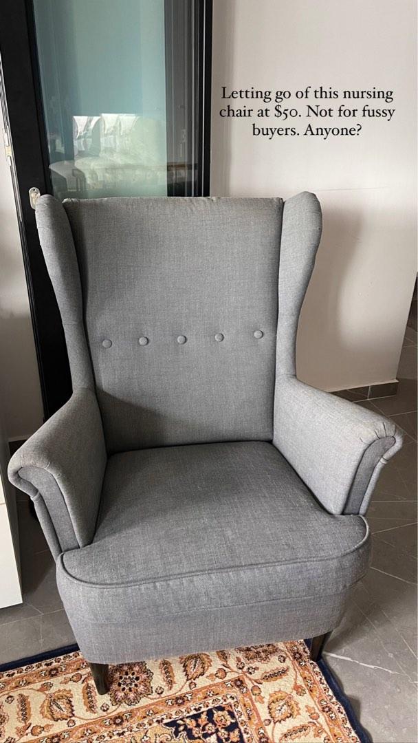 IKEA STRANDMON nursing chair, Furniture & Home Living, Furniture ...