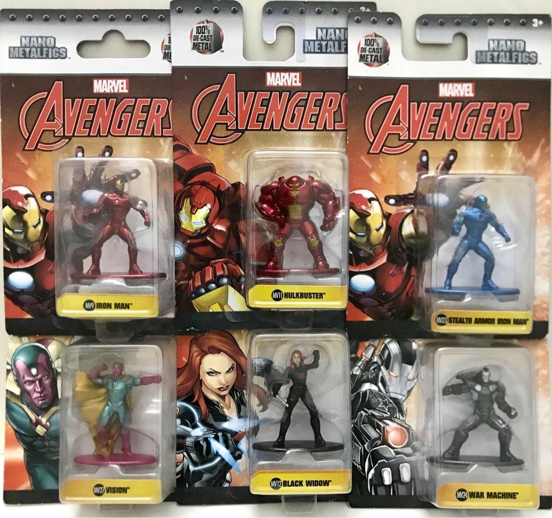 Jada Toys Nano Metalfigs Marvel Avenger (全6隻) Iron Man Hulkbuster ...