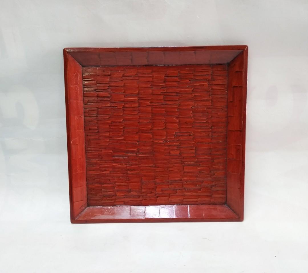 japanese tray, lacquer tray, sanuki bori lacquer tray, japanese antique ...