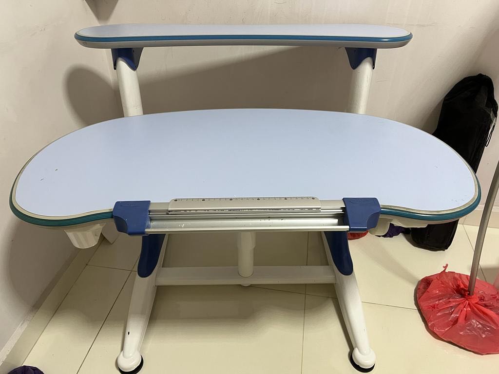 Kids Ergonomic Study Table Blue Adjustable , Furniture & Home Living ...