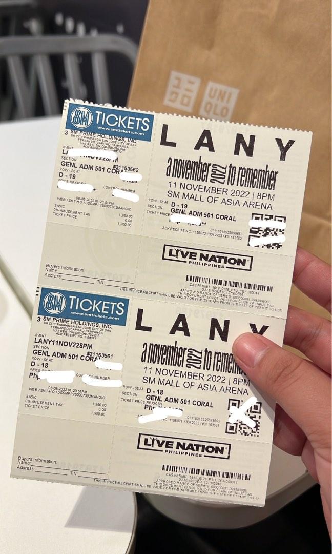 Lany Philippines Concert Tickets And Vouchers Event Tickets On Carousell
