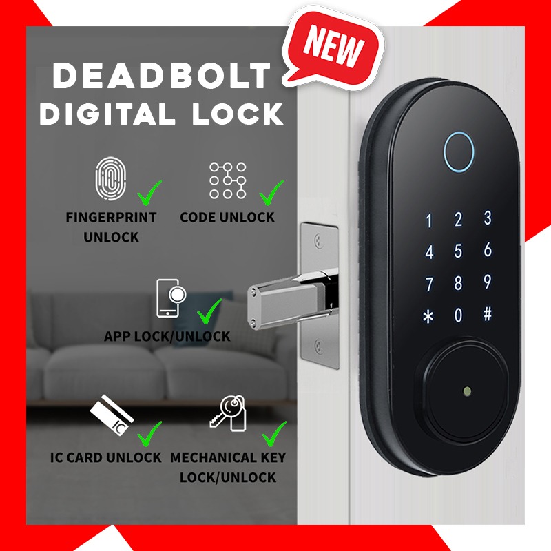 BTO HDB CONDO Digital Lock 5 unlocking method Fingerprint pincode card ...