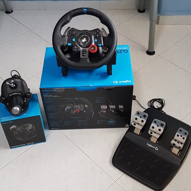 Logitech G29 Driving Force Racing Wheel with Manual Shifter, Video ...