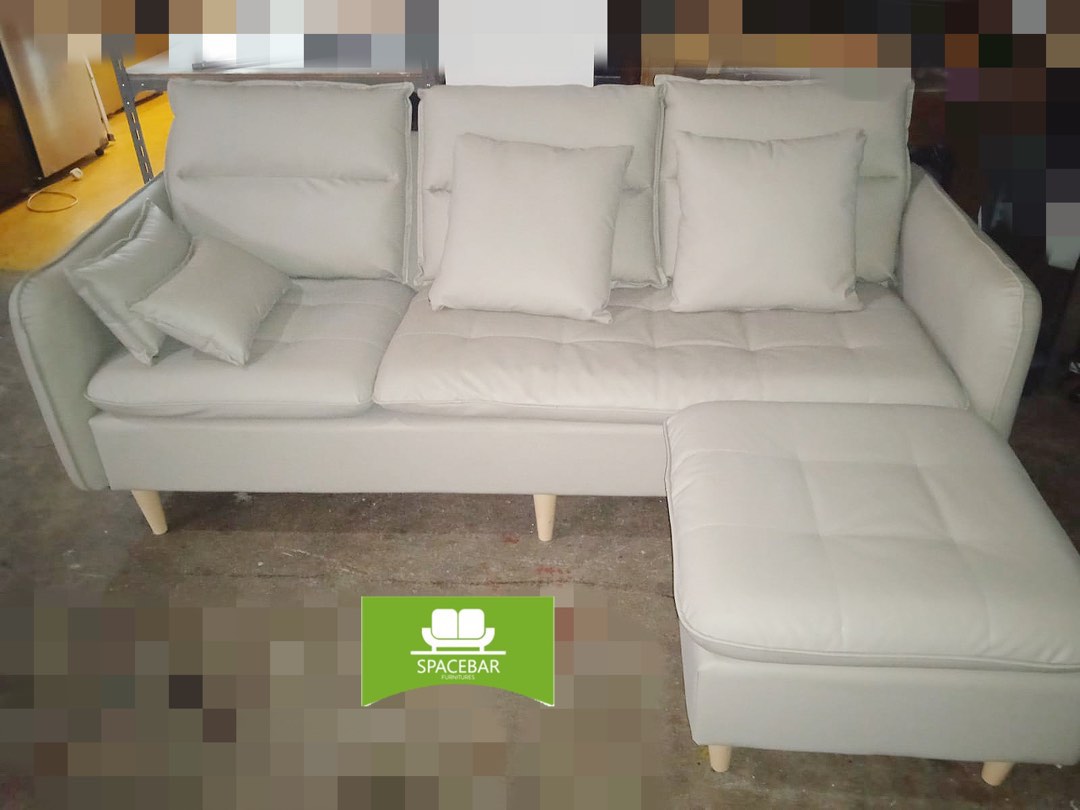 L-Shape Leather Sofa, Furniture & Home Living, Furniture, Sofas on ...