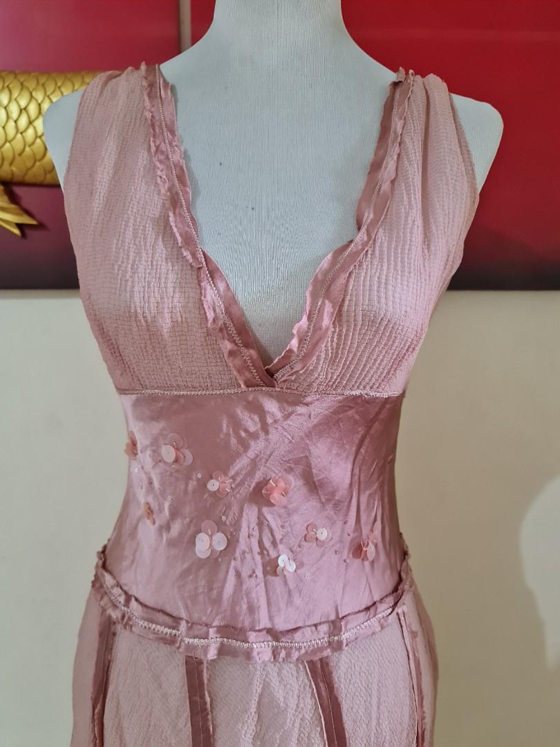Max Edition Silk See-through Dress, Women's Fashion, Dresses & Sets ...