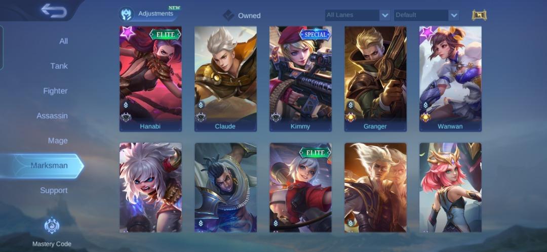 MLBB Account for SALE 2.5K only. 108 heroes and 186 skins (11 Epic, 16 ...