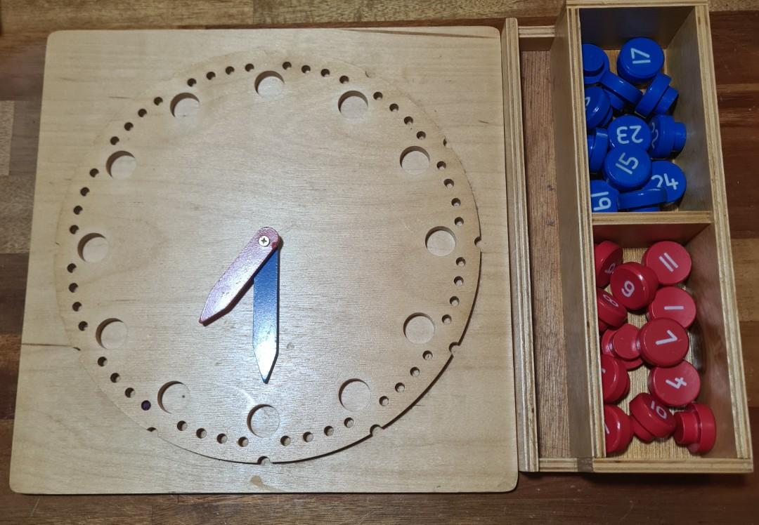 Montessori Clock, Hobbies & Toys, Toys & Games on Carousell