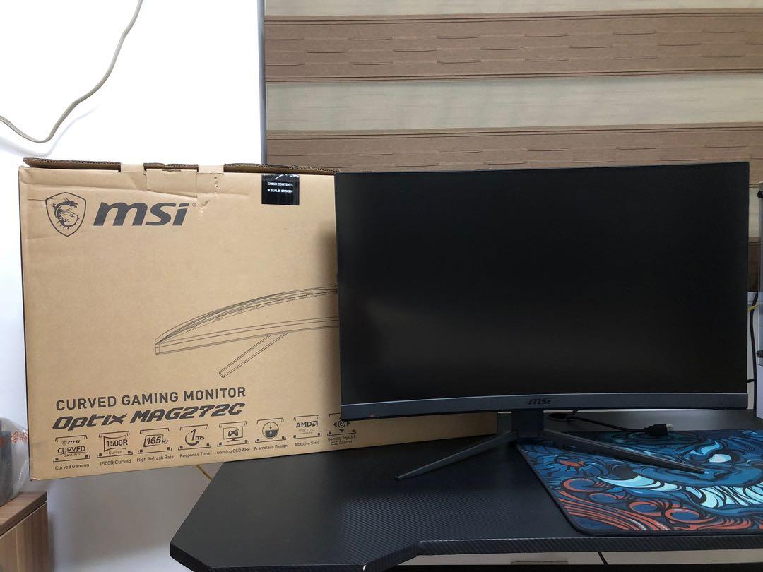 MSI Curved monitor 27" 165hz, Computers & Tech, Parts & Accessories ...