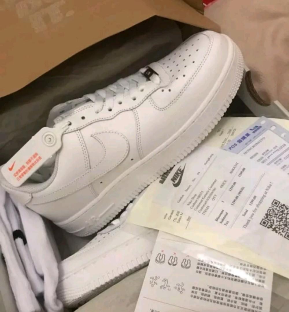 Nike Air Force 1 Original Full White, Men's Fashion, Men's Footwear ...