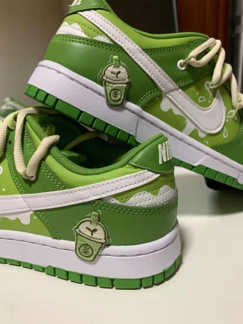 Nike Dunk Low Retro Kermit Ice cream melt simple wind Matcha ice ...