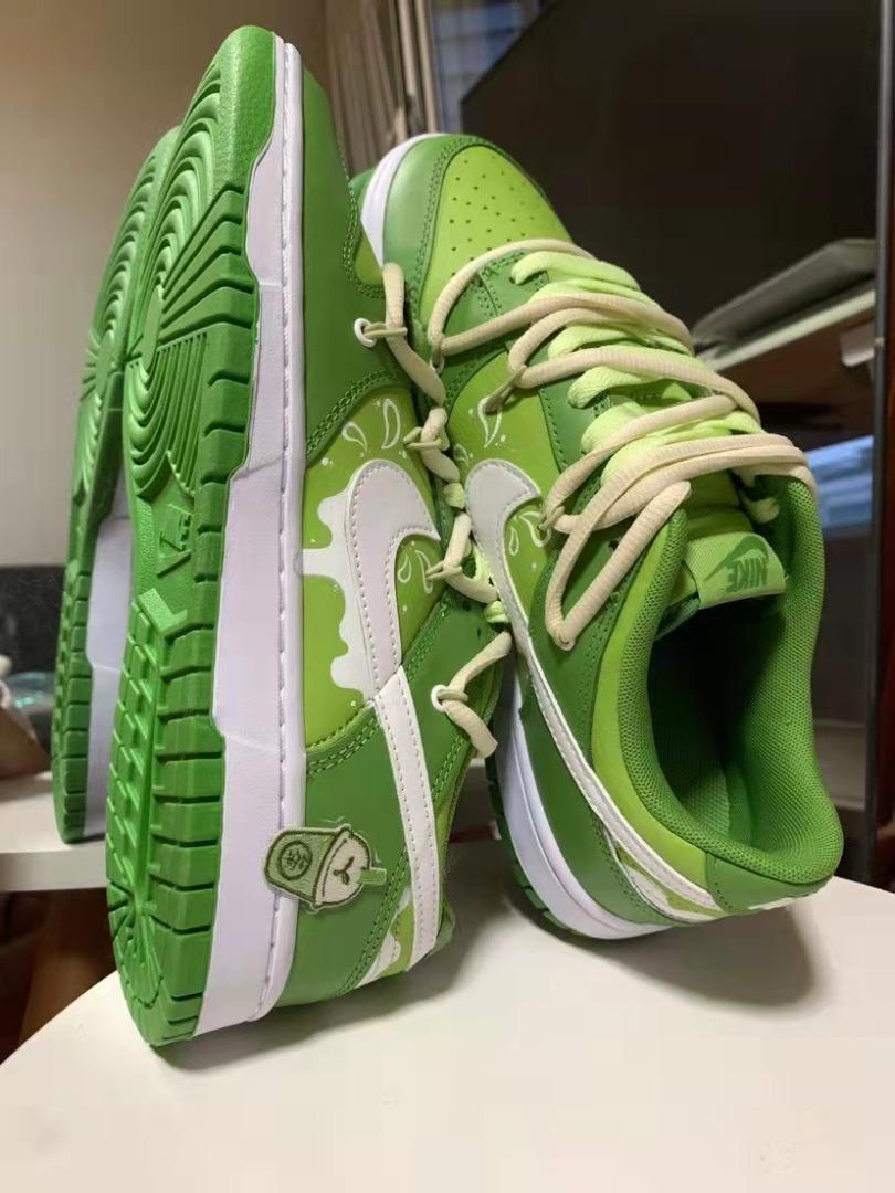 Nike Dunk Low Retro Kermit Ice cream melt simple wind Matcha ice ...