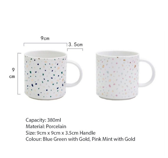 Nordic terrazzo ceramic cup ins mug female drinking water tea coffee ...