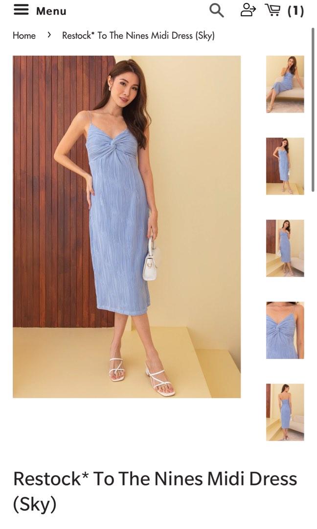 Ohvola to the nines dress in sky, Women's Fashion, Dresses & Sets ...