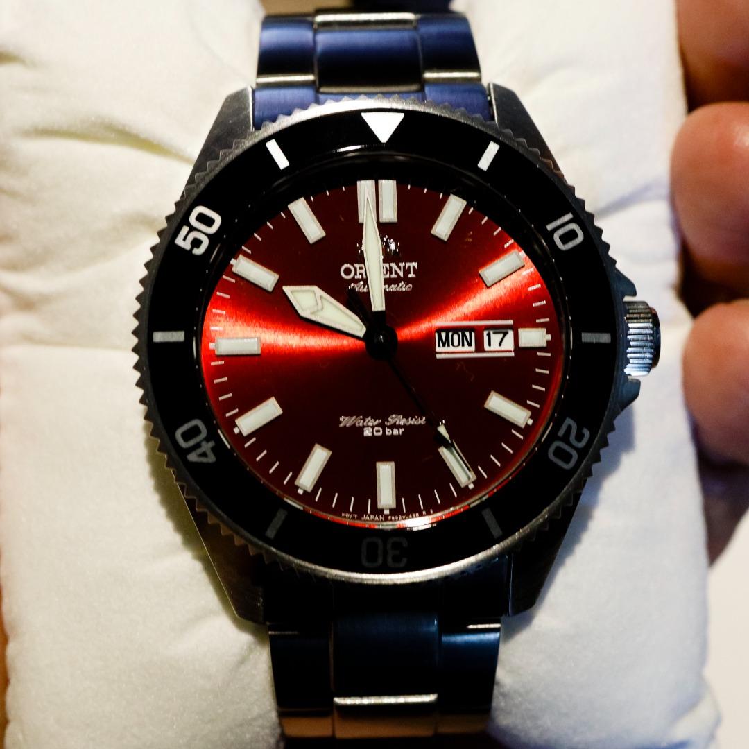 Orient Red Dial Kano 200M Diver RA-AA0915R19B, Men's Fashion, Watches ...