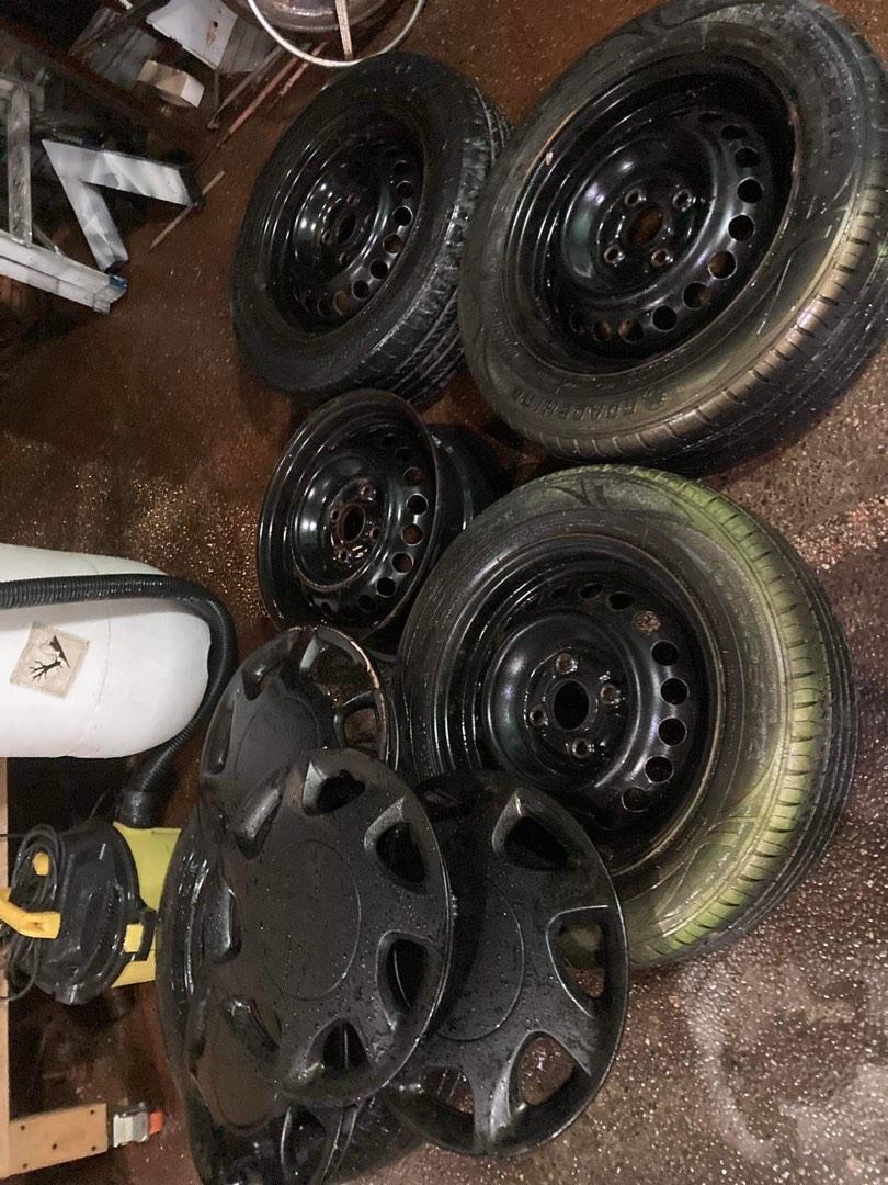 Original Honda Fit GD Rims & Hubcub with Tires (complete set)Size 14 ...