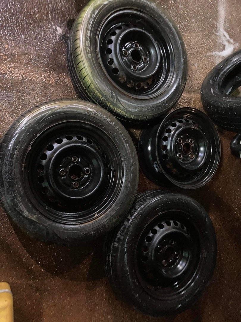 Original Honda Fit GD Rims & Hubcub with Tires (complete set)Size 14 ...