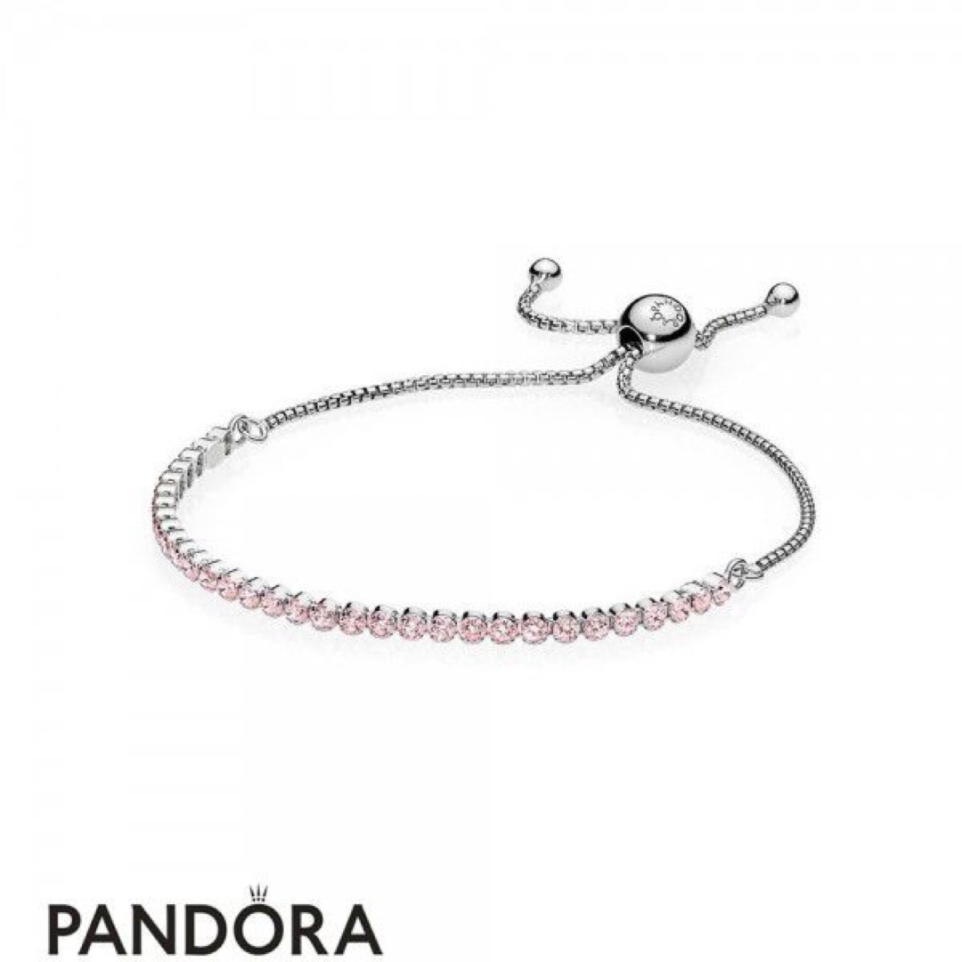 Pandora Pink Sparkling Strand Bracelet, Luxury, Accessories on Carousell